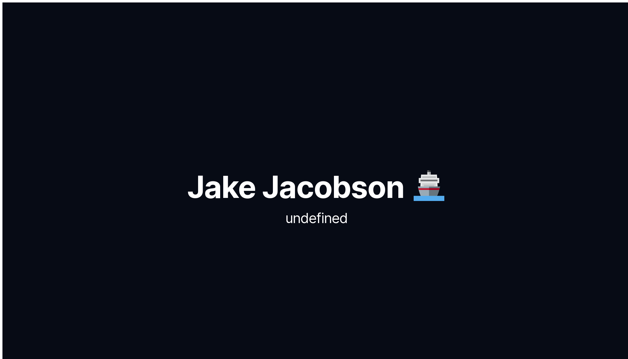 Jake Jacobson 🚢 | Welcome to my Social Blog