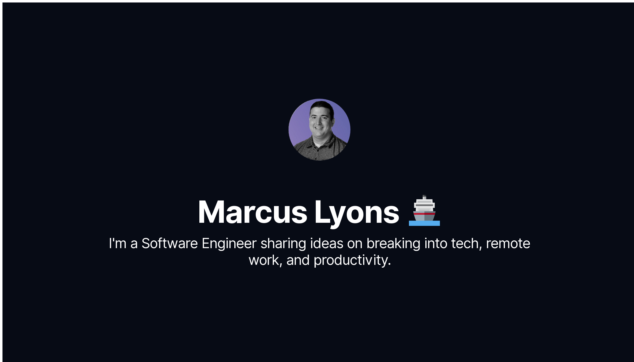 Marcus Lyons 🚢 | Welcome to my Social Blog